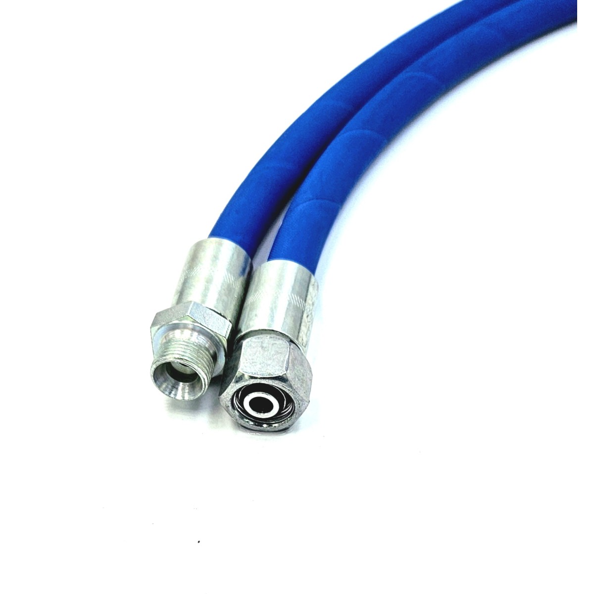 Flexible de nettoyeur haute pression équipé embout BSP Wash jet bleu